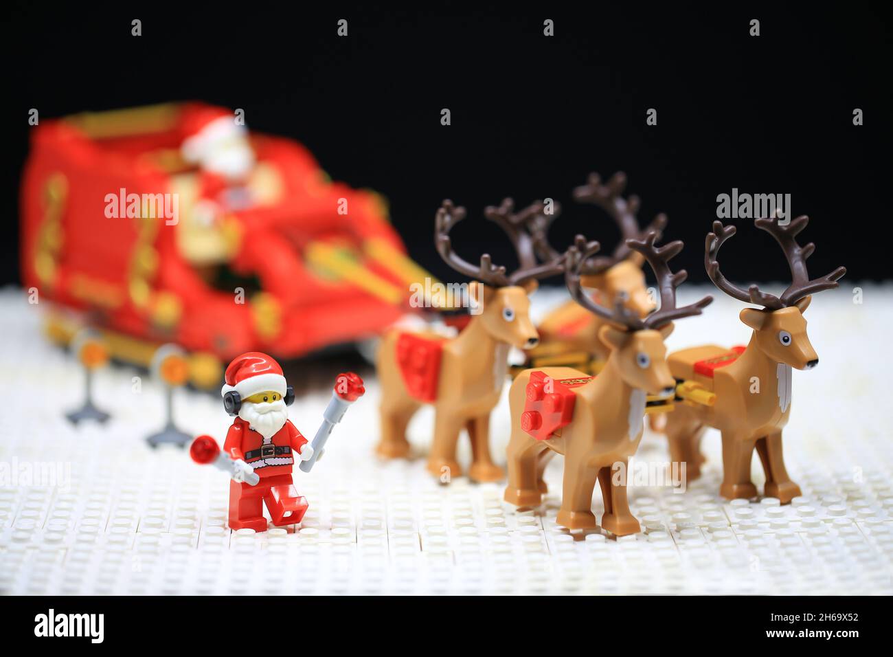 Christmas Santa Claus team is ready for celebrating Stock Photo - Alamy