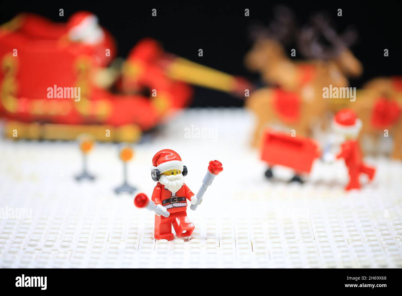 Christmas Santa Claus team is ready for celebrating Stock Photo - Alamy