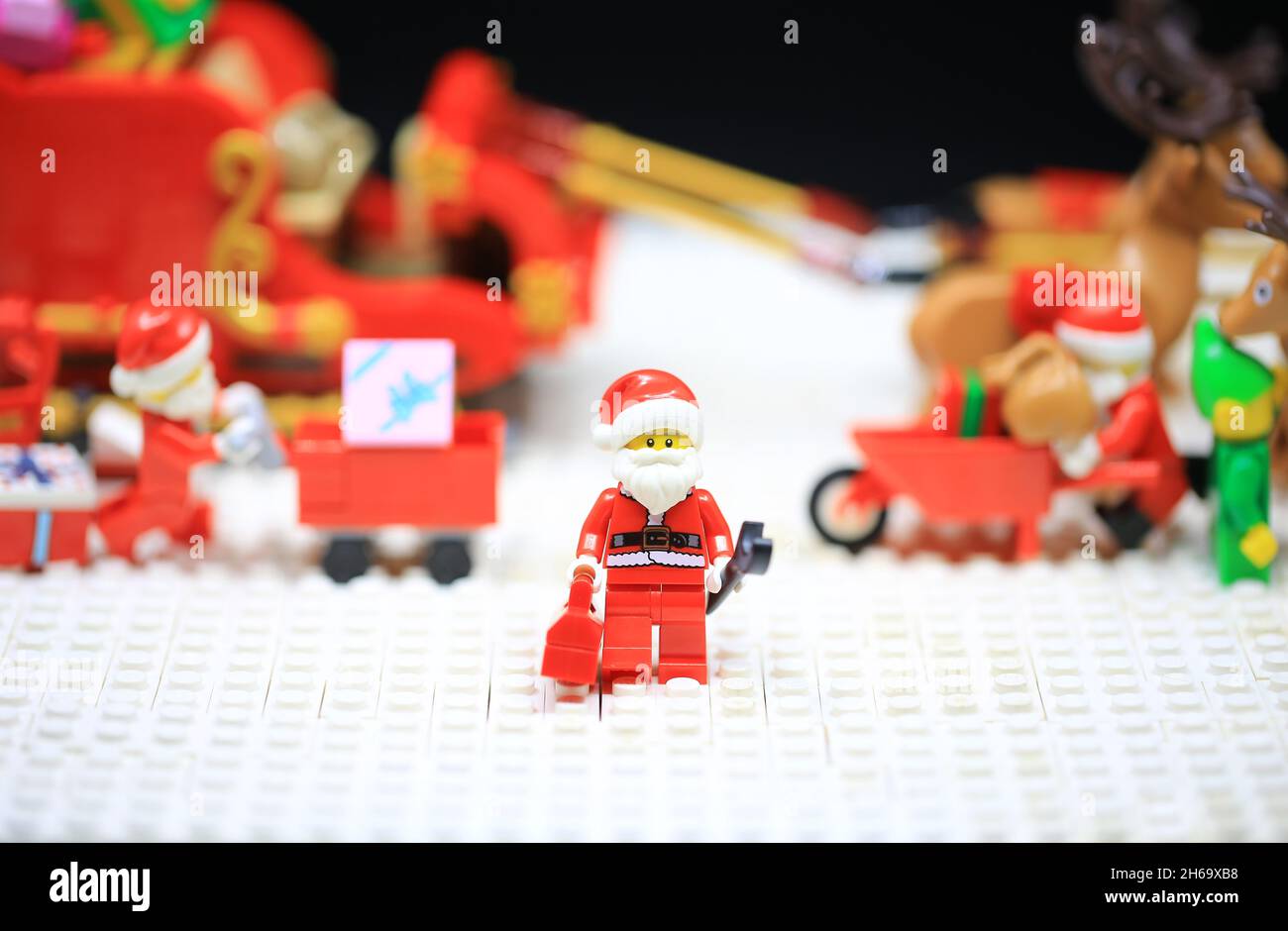 Christmas Santa Claus team is ready for celebrating Stock Photo - Alamy