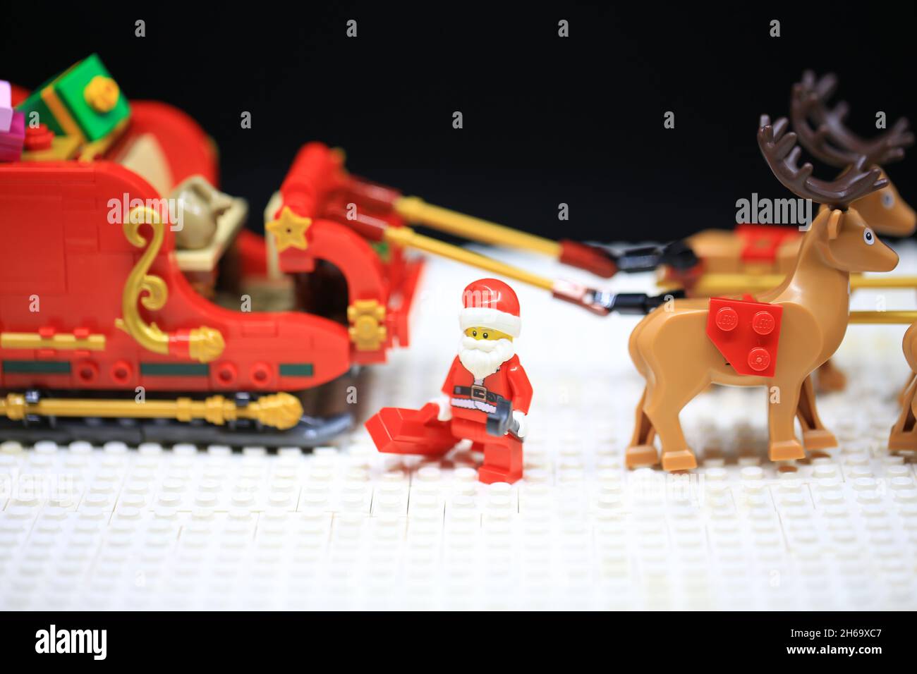 Christmas Santa Claus team is ready for celebrating Stock Photo - Alamy