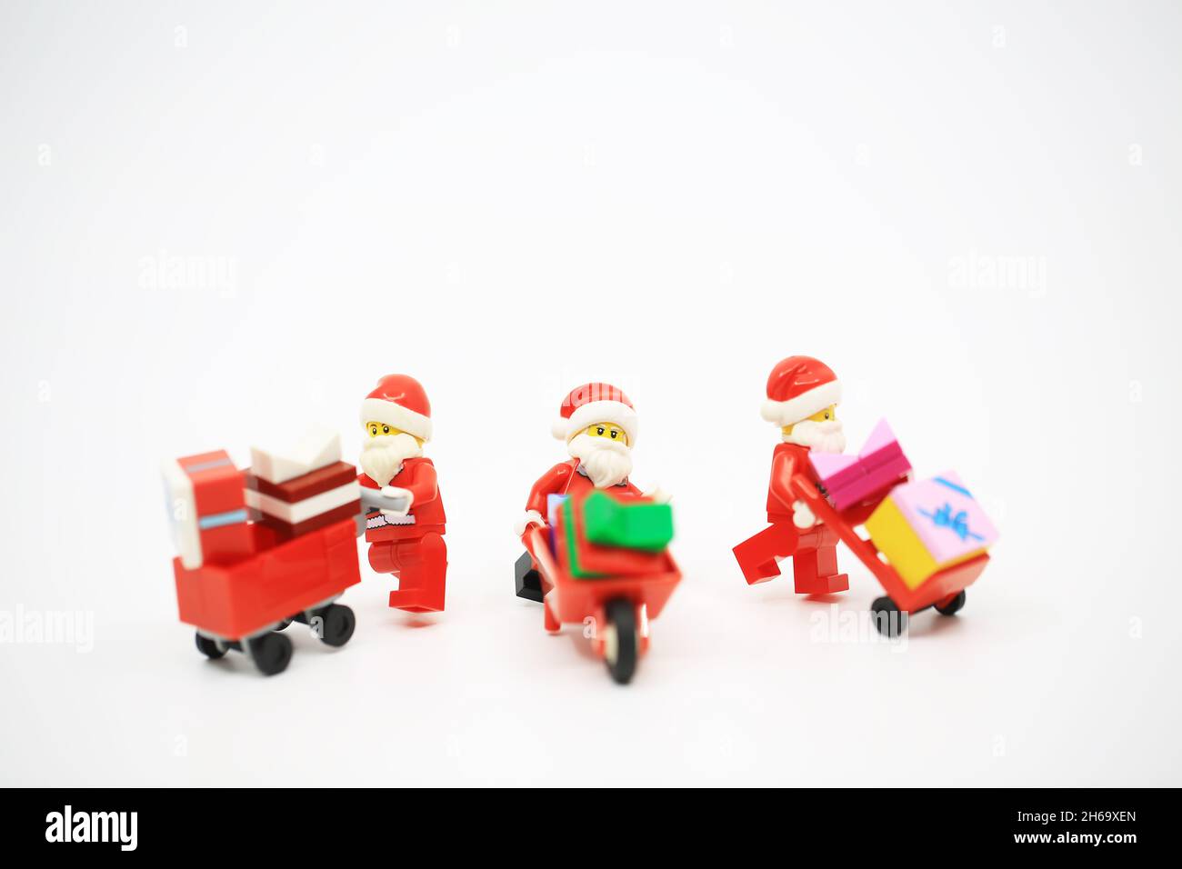 Christmas Santa Claus team is ready for celebrating Stock Photo - Alamy