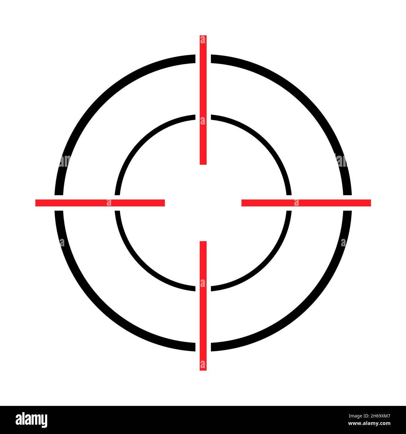 Sight gun vector icon. Modern target illustration of crosshair symbol ...