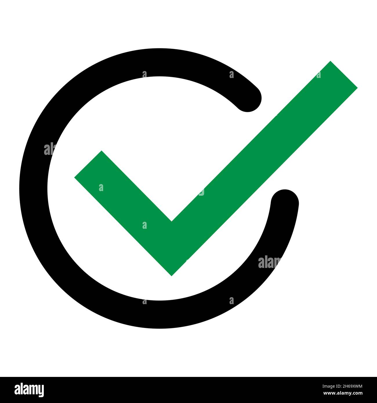 Check mark, tick icon, succes - yes vector illustration isolated on ...