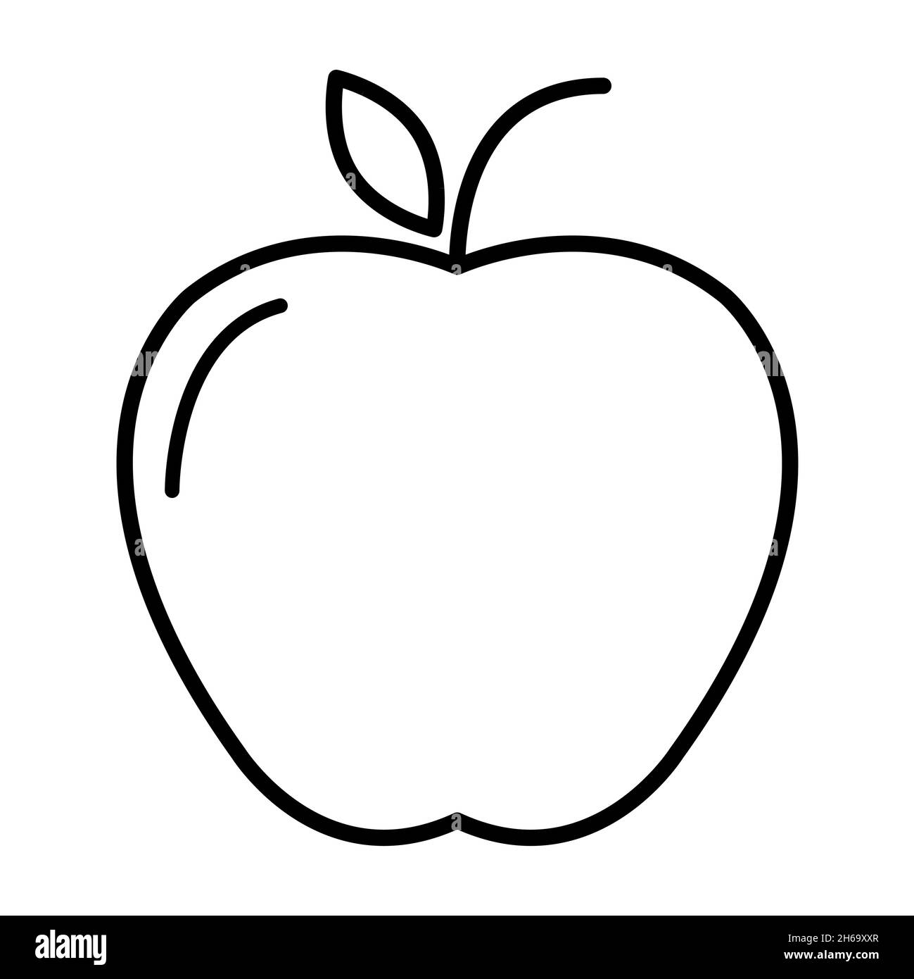 Apple icon, healthy raw symbol, foot sweet fruit, vector illustration ...