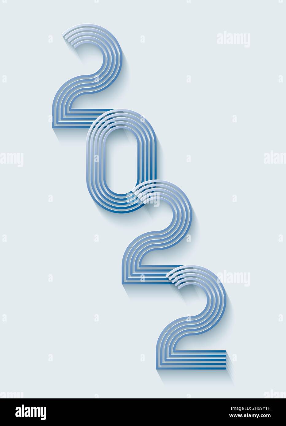 Year 2022 cut Stock Vector Images - Alamy