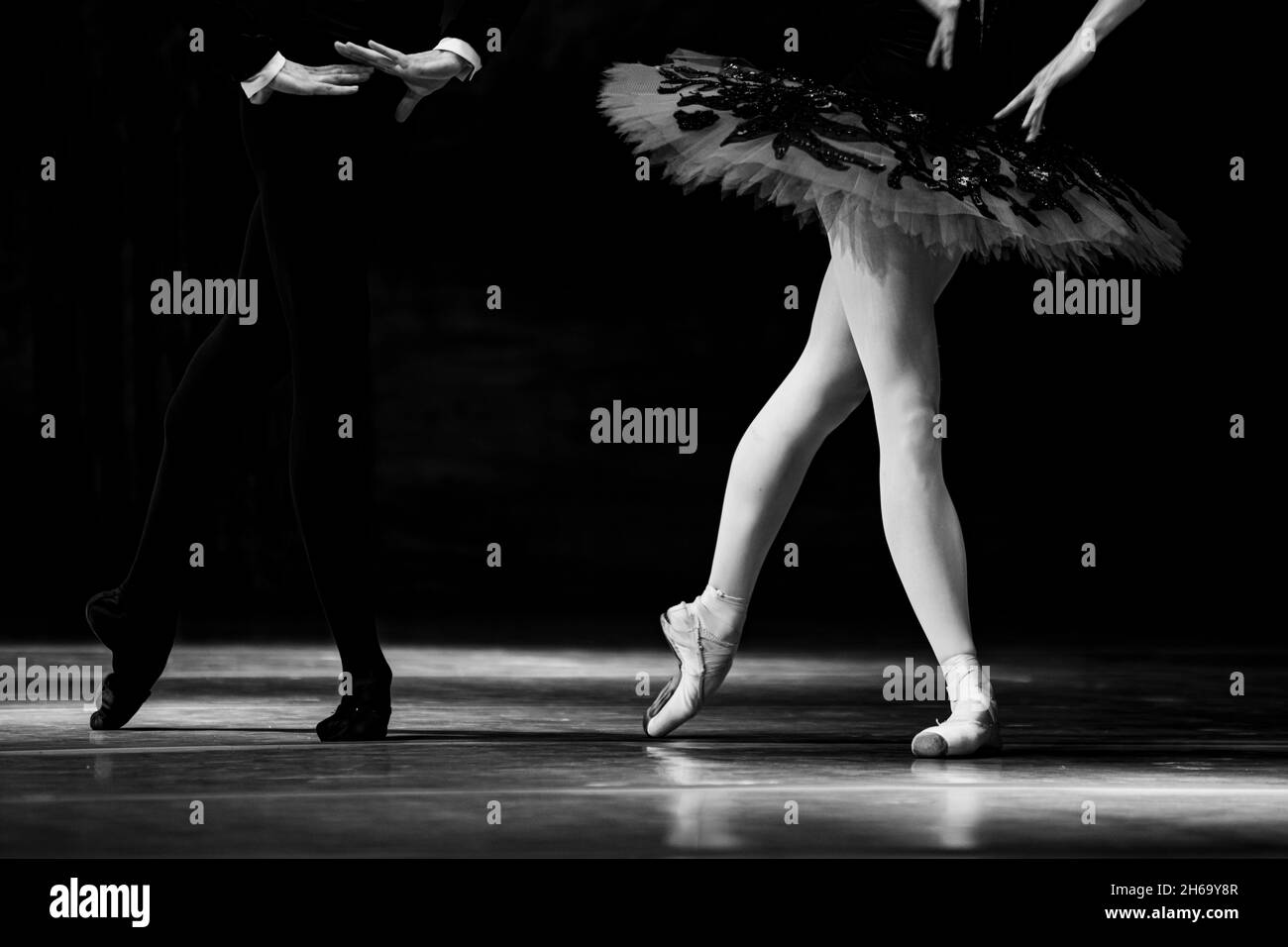Closeup of classic ballet couple on stage Stock Photo - Alamy