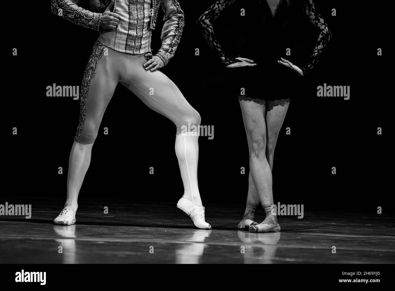 Closeup of classic ballet couple on stage Stock Photo - Alamy