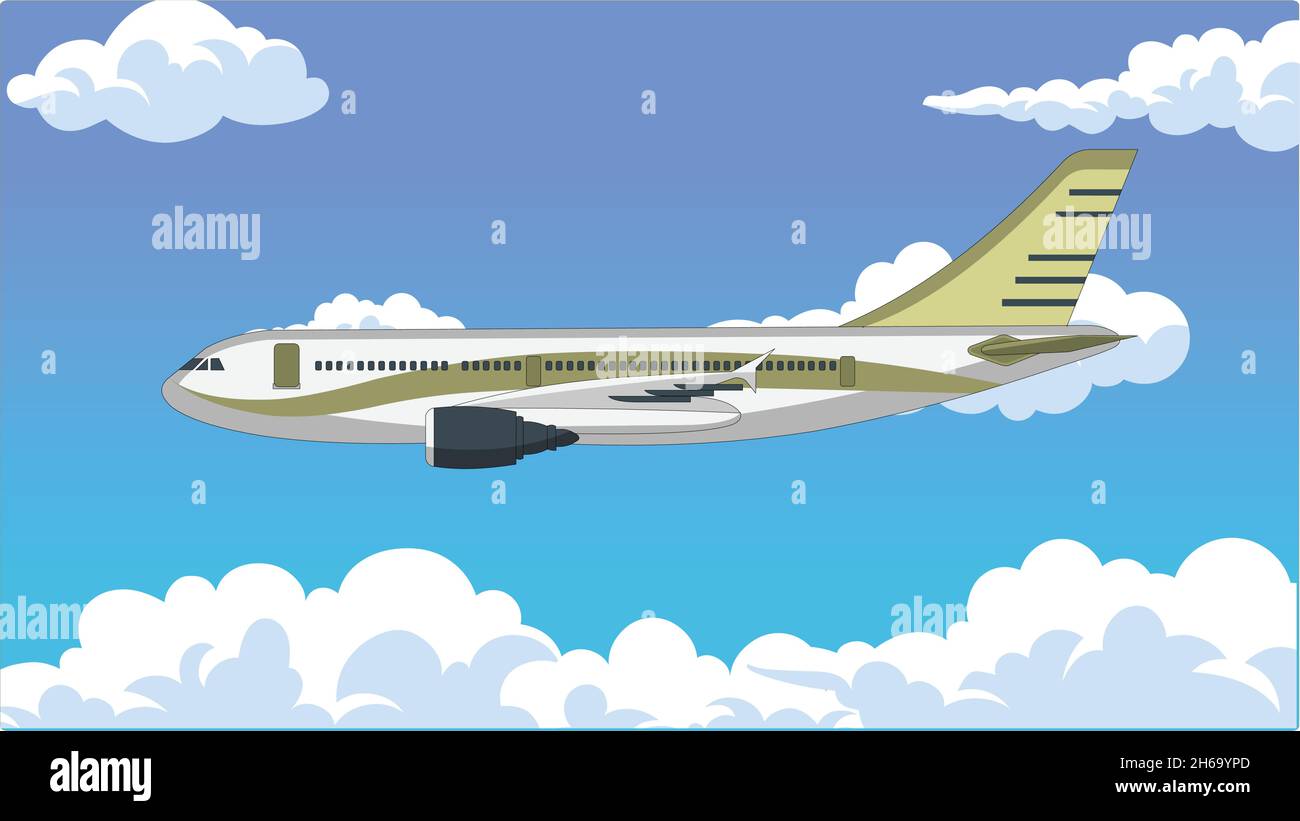 Paper plane flying in blue Stock Vector Images - Alamy