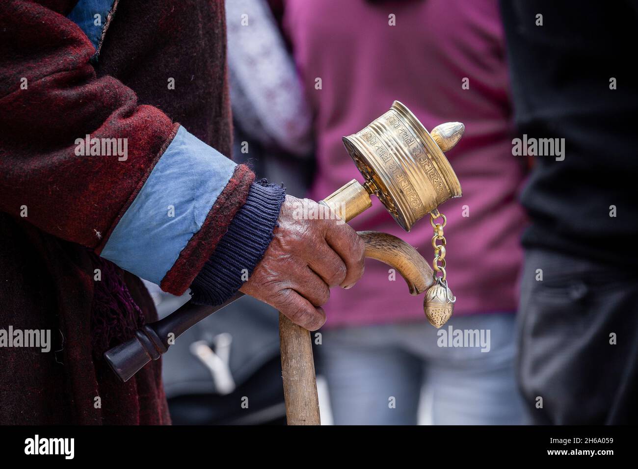 Old indian man walking stick hi-res stock photography and images - Alamy