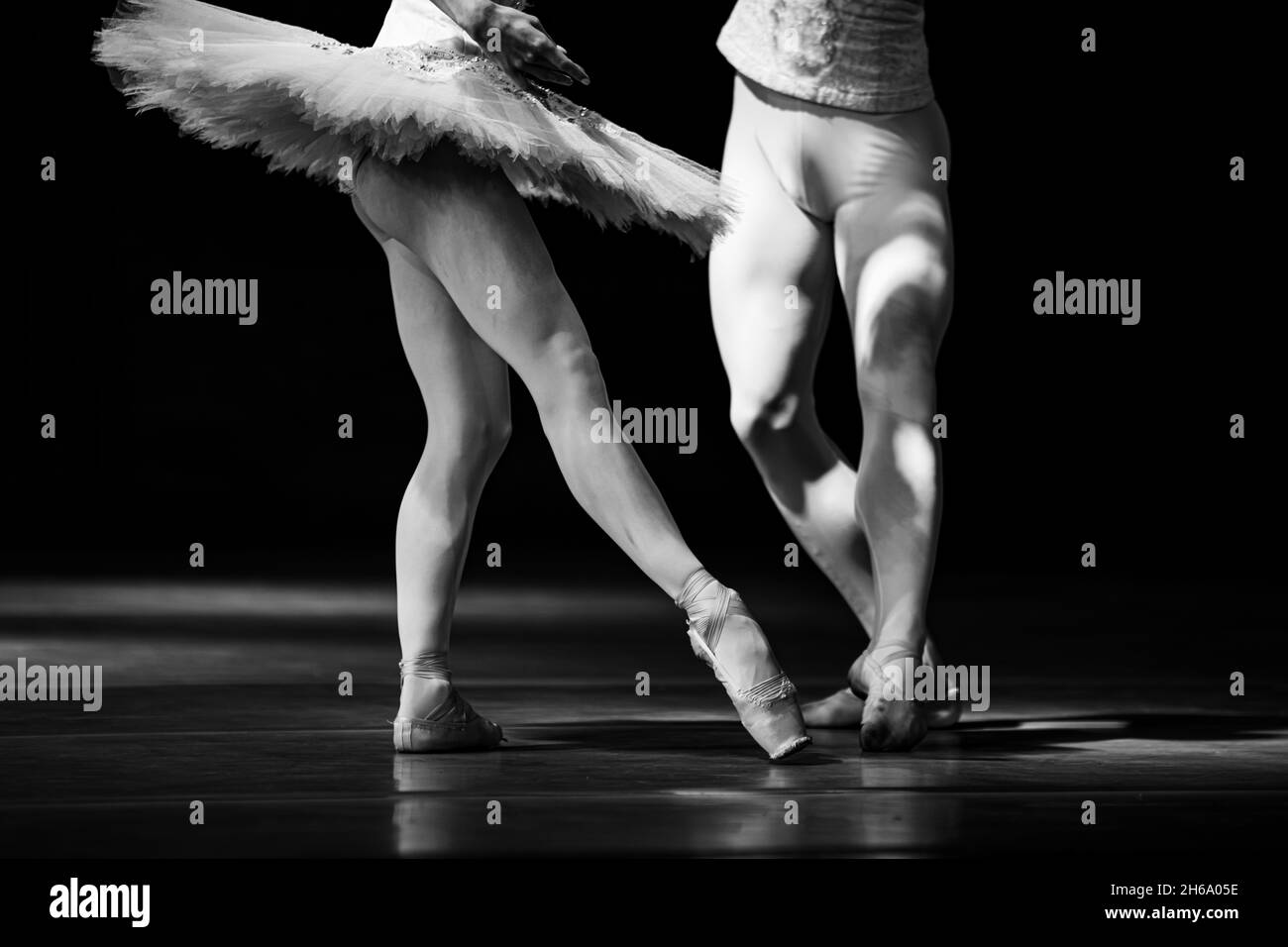 Two dancers on stage Black and White Stock Photos & Images - Alamy