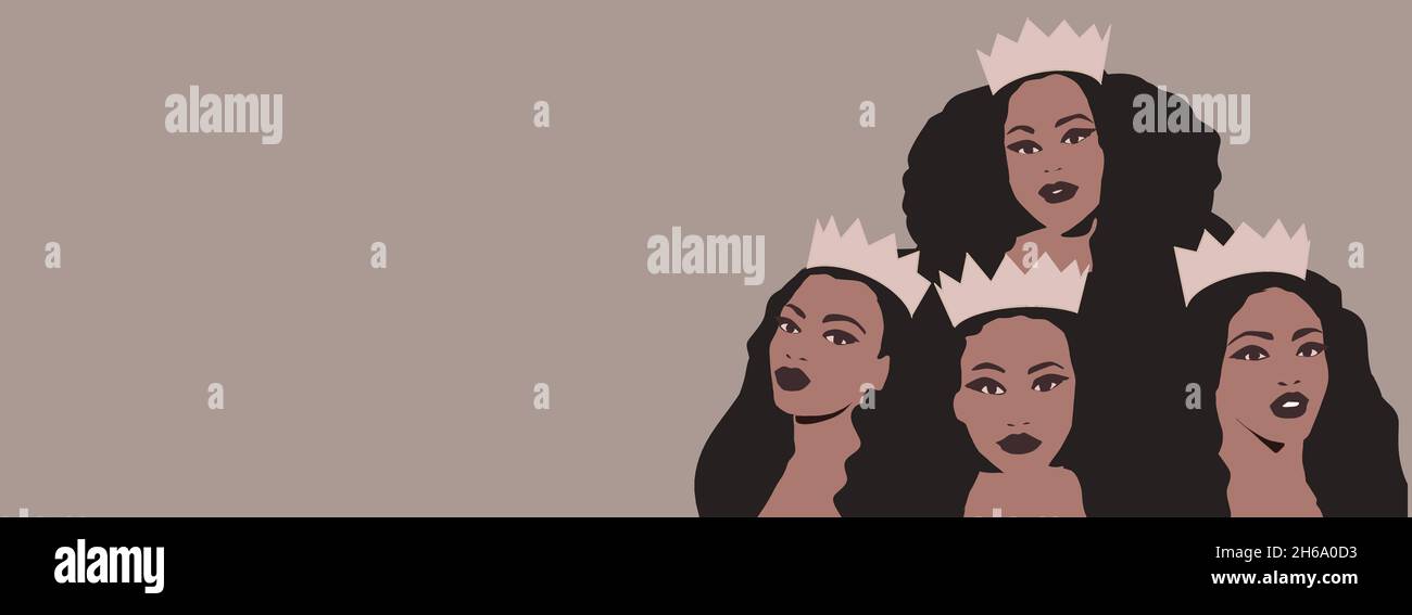 Black woman banner Stock Photo - Alamy