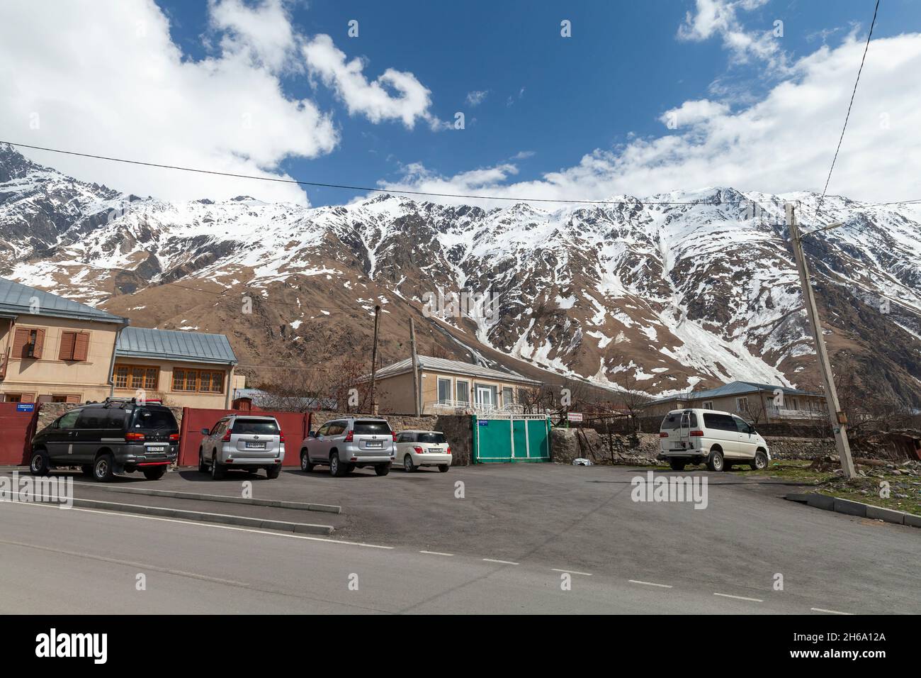 Stepantsminda, Georgia - May 1, 2019: Stepantsminda street view on a ...