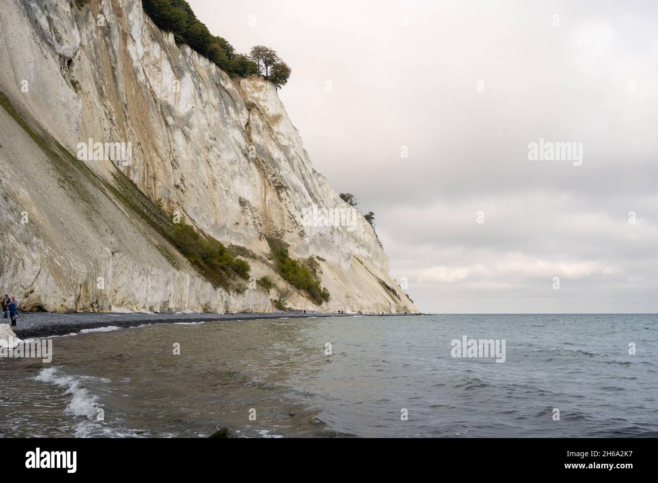Beautiful chalk cliffs towering over the Baltic Sea. Picture from Mons ...