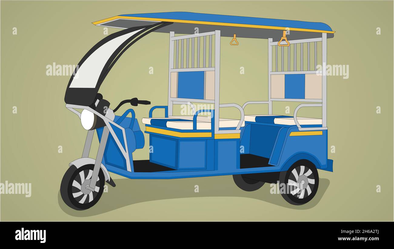 Electric Rickshaw vector Stock Vector Image & Art - Alamy