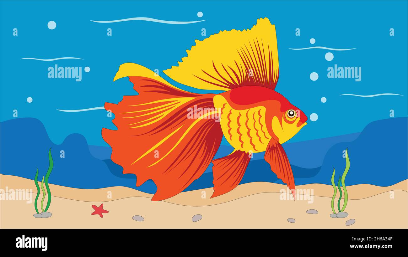 Golden Fish Vector Stock Vector Image & Art - Alamy