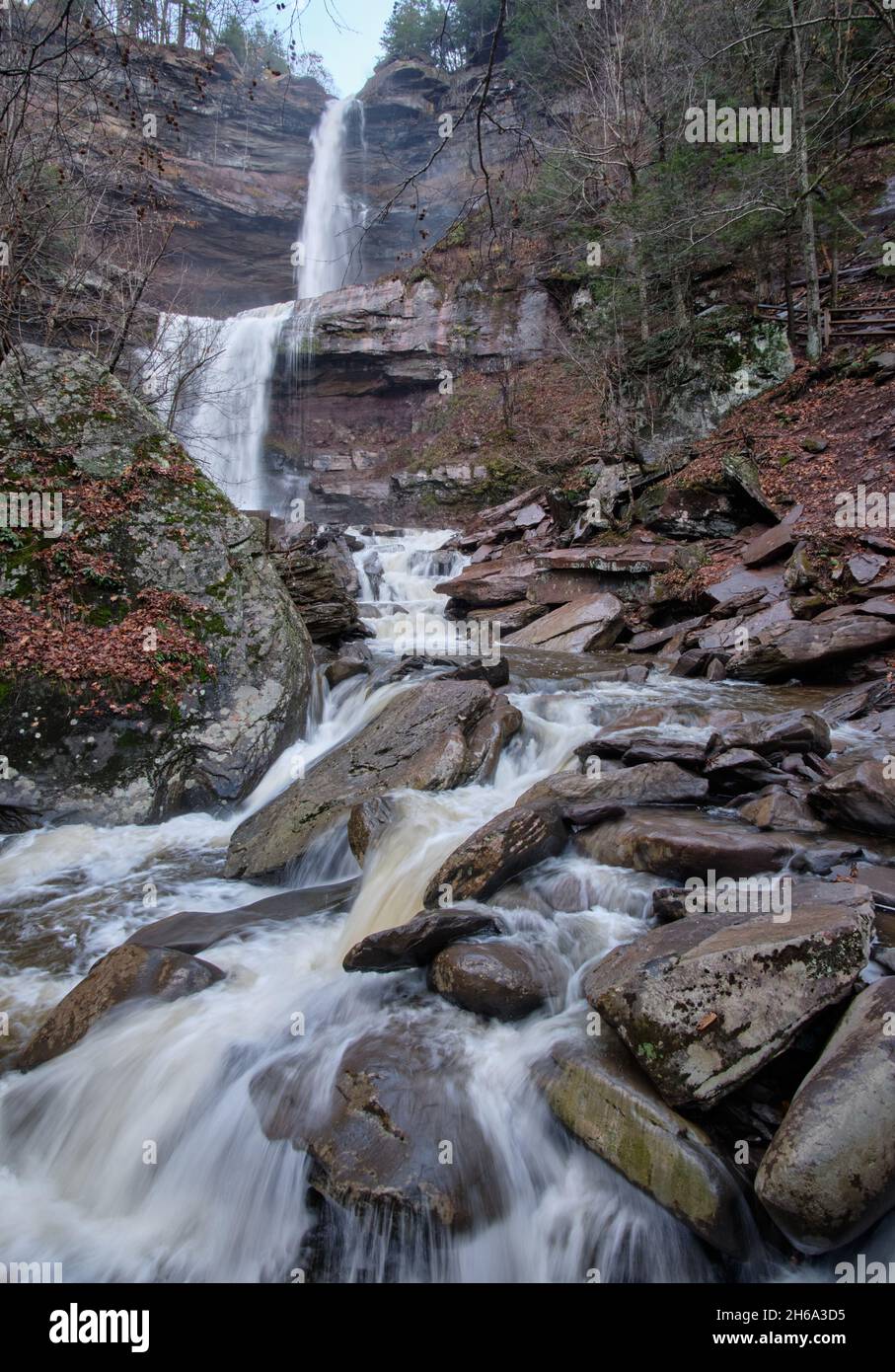 Kaaterskill Falls from the lower viewing area. This is a popular ...