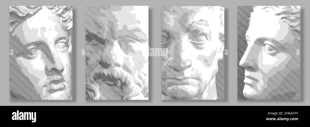 Human engravings portrait Stock Vector Images - Alamy