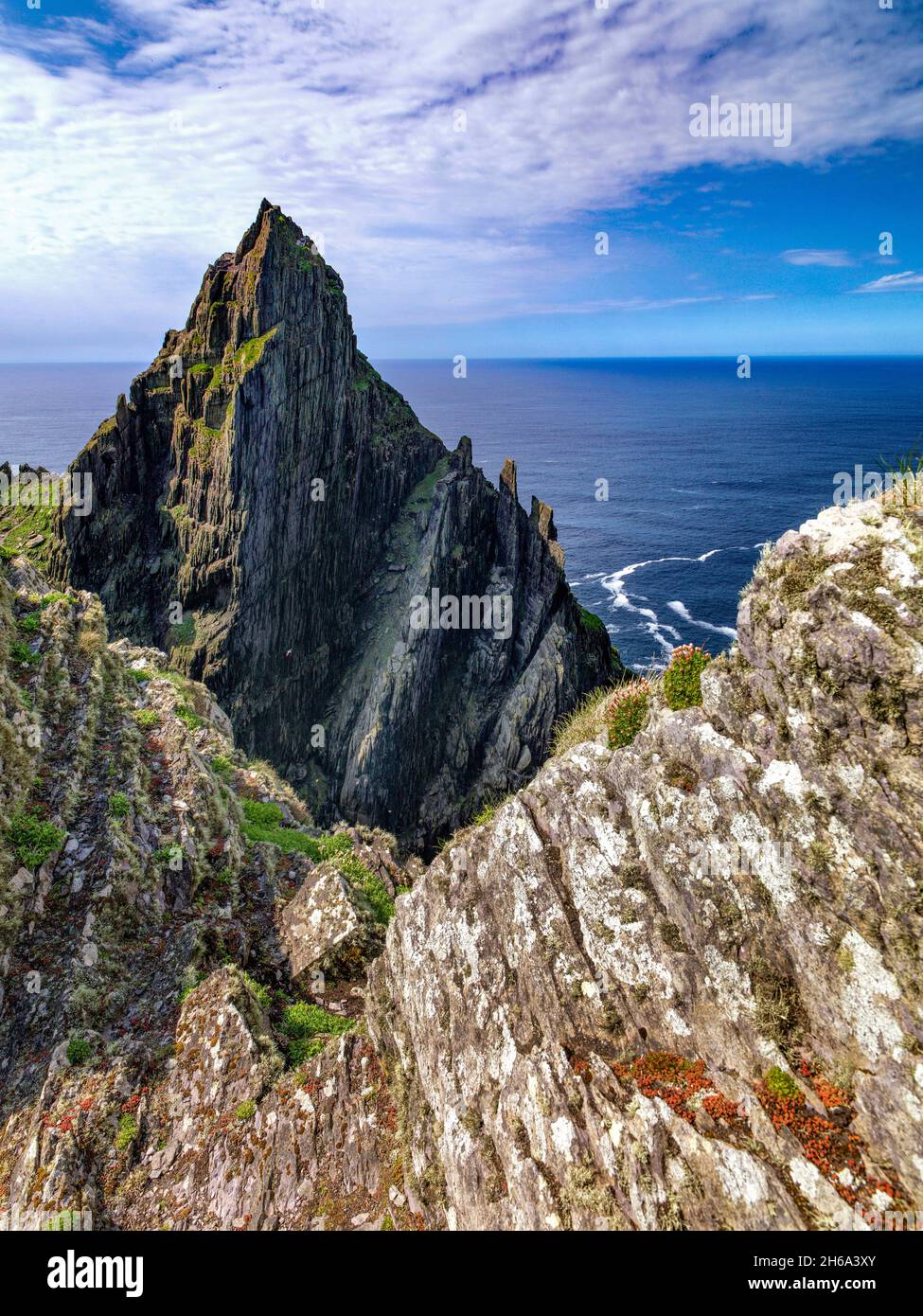The UNESCO World Heritage site of Skellig Michael off the County Kerry ...