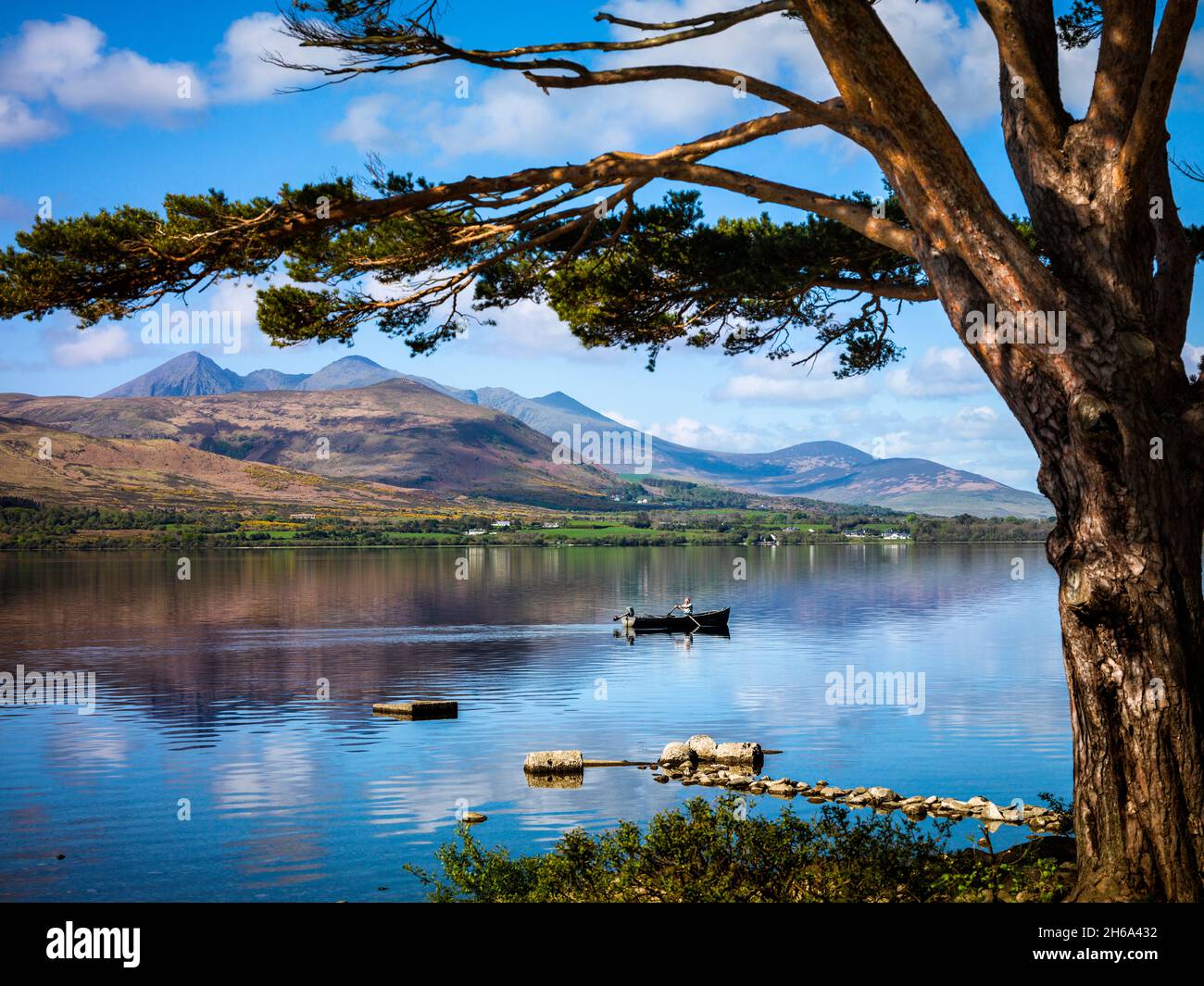 Fishing boat on Lough Leane, Killarney, County Kerry, Ireland Stock ...