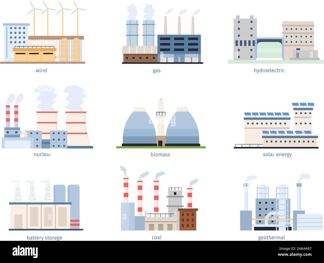 Coal and wind power Cut Out Stock Images & Pictures - Alamy