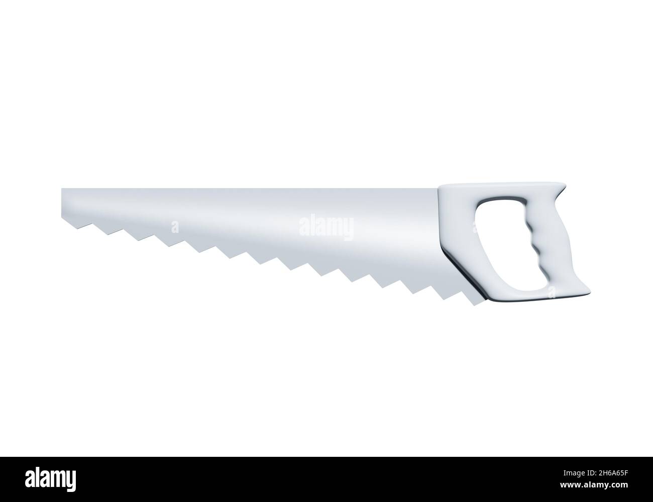 Metal hand saw isolated on white, 3d render Stock Photo - Alamy
