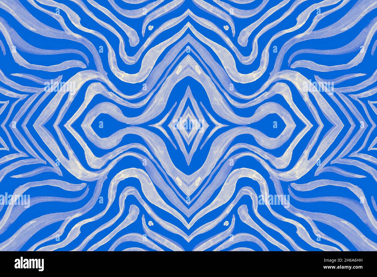Seamless Zebra Skin. Blue African Background. Abstract Zoo Texture ...