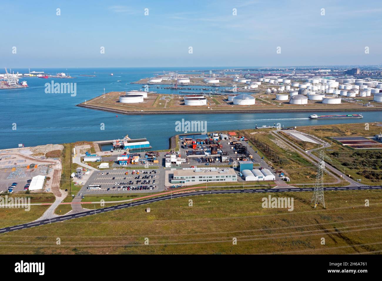 Port rotterdam container aerial hi-res stock photography and images - Alamy