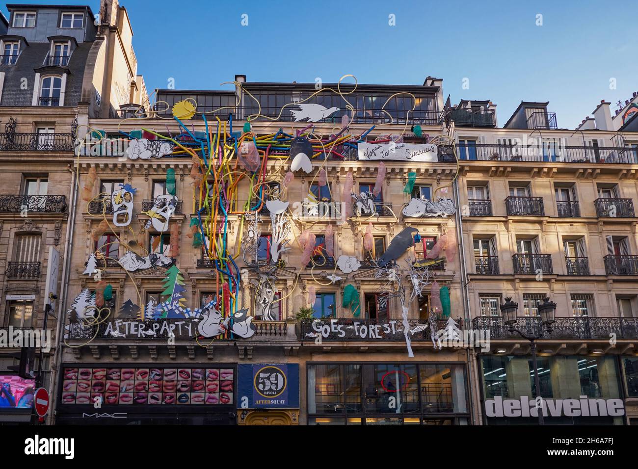 Gallery Art "59 Rivoli" colorful facade - Paris, France Stock Photo - Alamy
