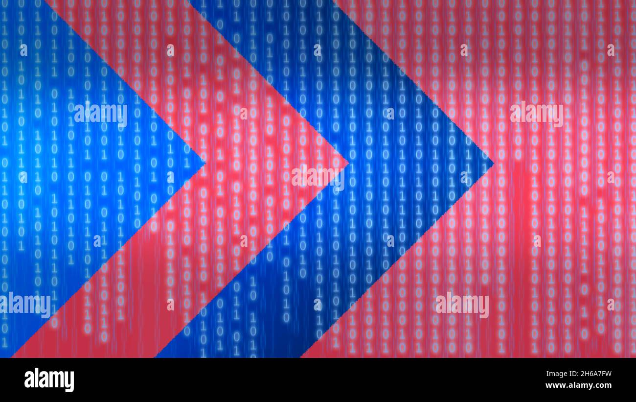 Binary code red background hi-res stock photography and images - Alamy