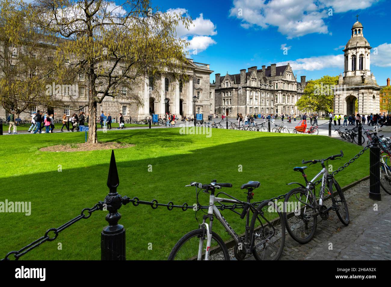 Springtime in the grounds of Trinity College Dublin, Ireland Stock ...