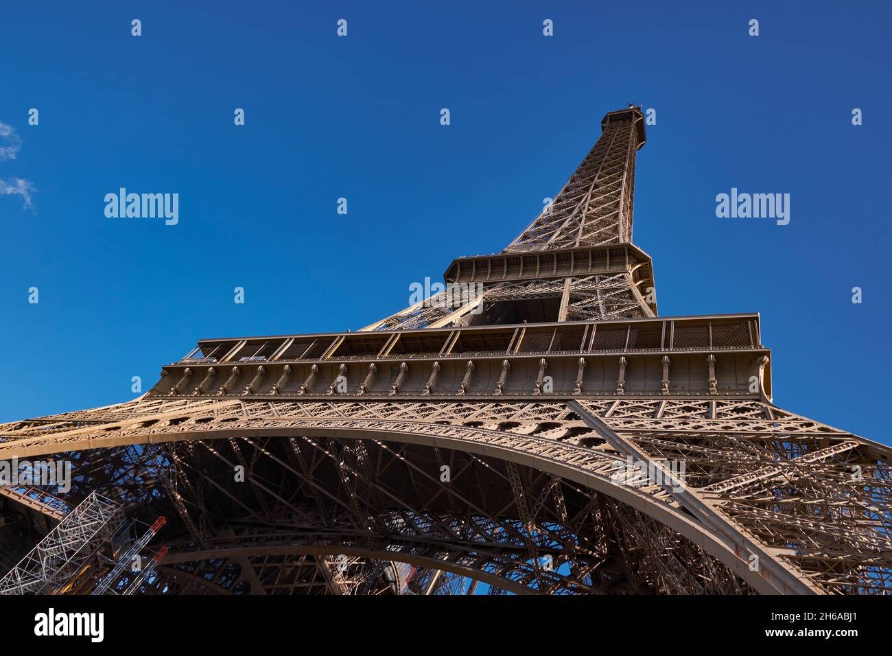 The Iconic and Famous Eiffel Tower against a Beautiful Blue Sky in a ...