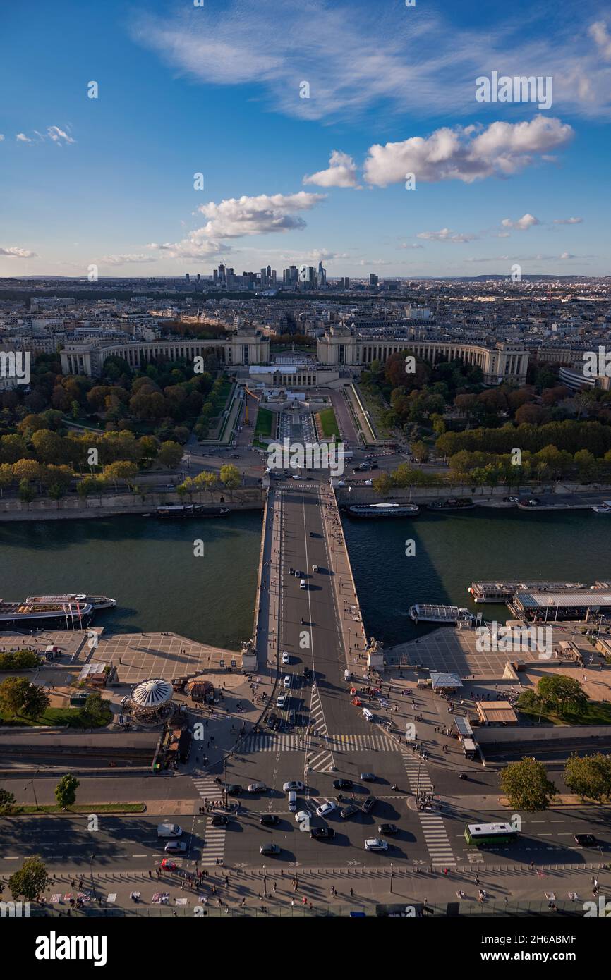 Panorama Aerial View - Skyline of Paris, France. A view from the top ...