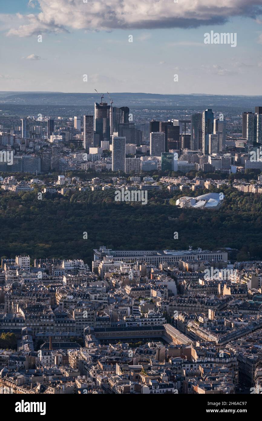 Panorama Aerial View - Skyline of Paris, France. A view from the top ...