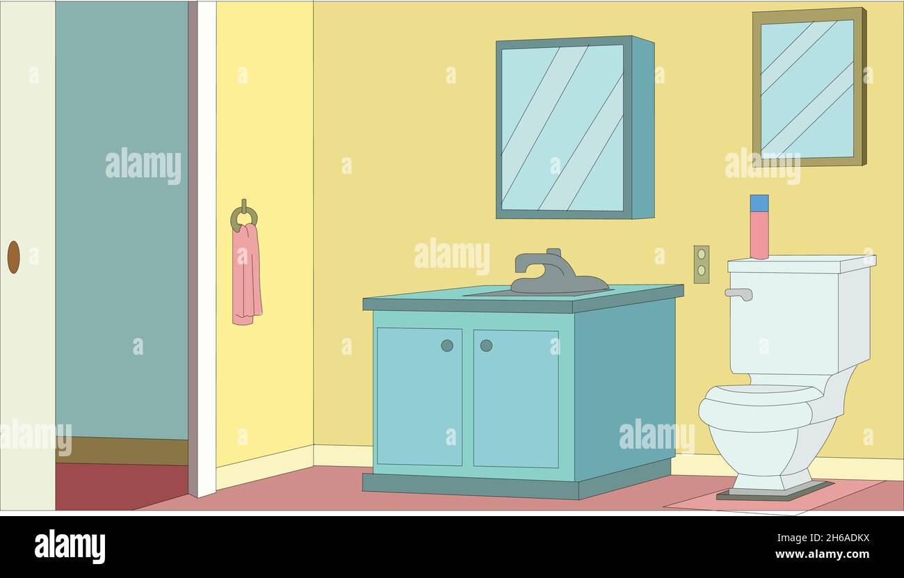 Toilet Interior Vector Stock Vector Image & Art - Alamy