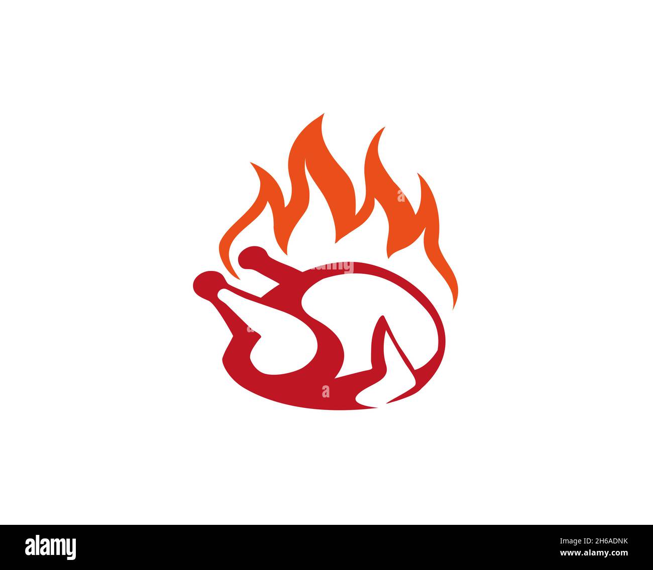 Creative Hot Chicken Fire Logo Design Symbol Vector Illustration Stock ...