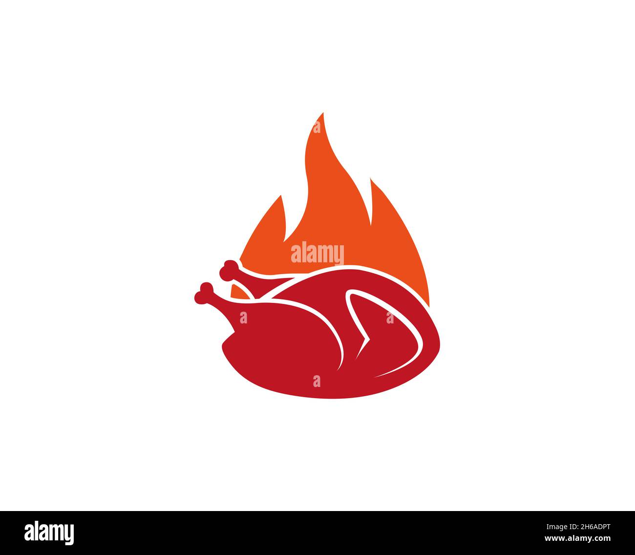 Creative Hot Chicken Fire Logo Design Symbol Vector Illustration Stock ...