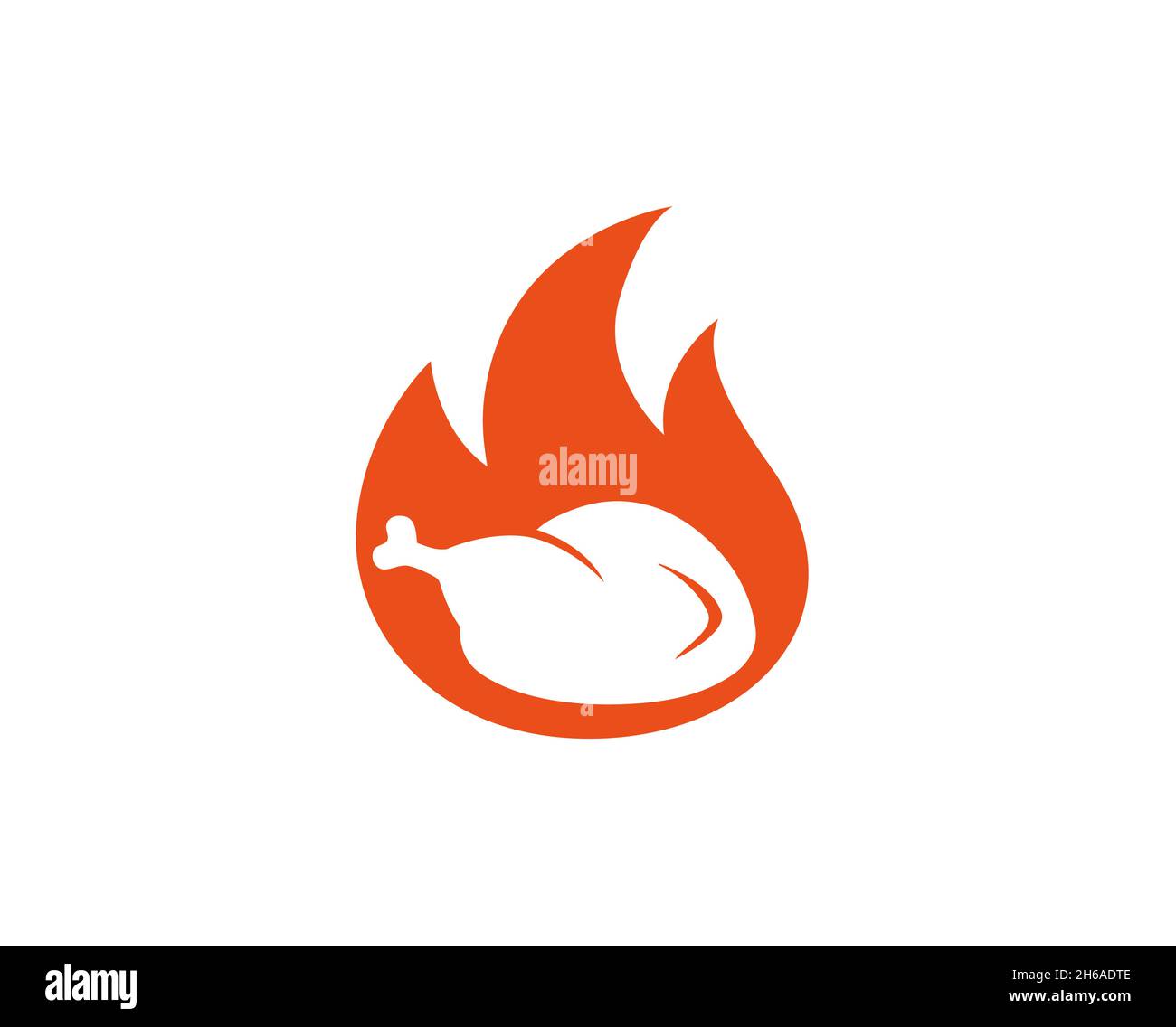 Creative Hot Chicken Fire Logo Design Symbol Vector Illustration Stock ...