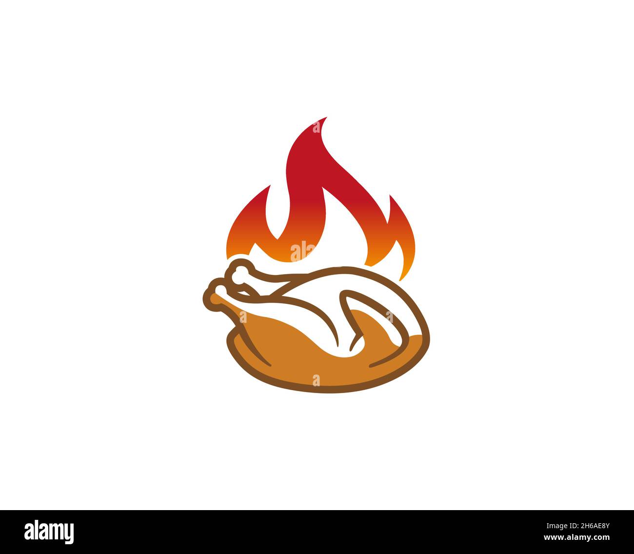 Creative Hot Chicken Fire Logo Design Symbol Vector Illustration Stock ...
