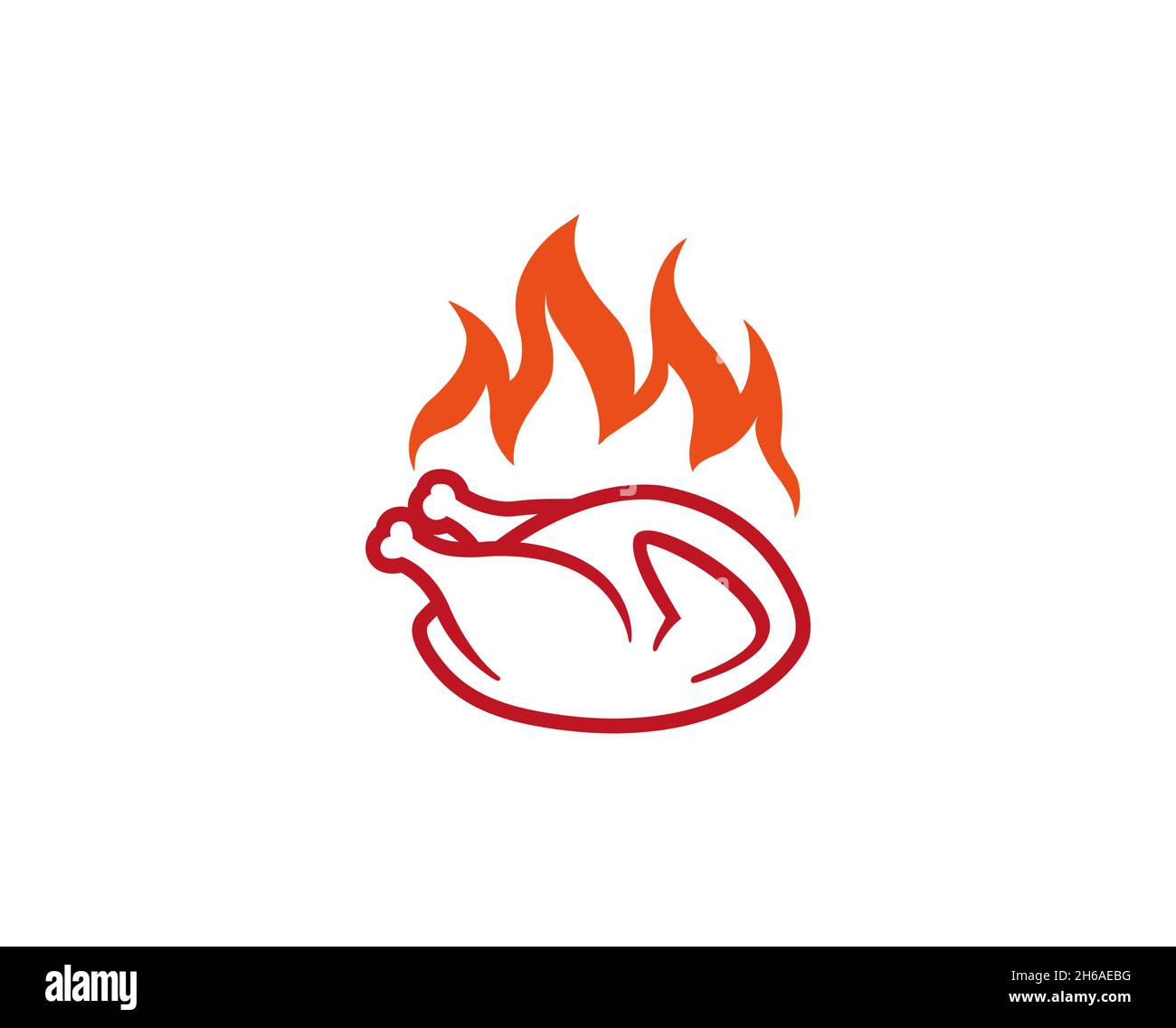 Creative Hot Chicken Fire Logo Design Symbol Vector Illustration Stock ...