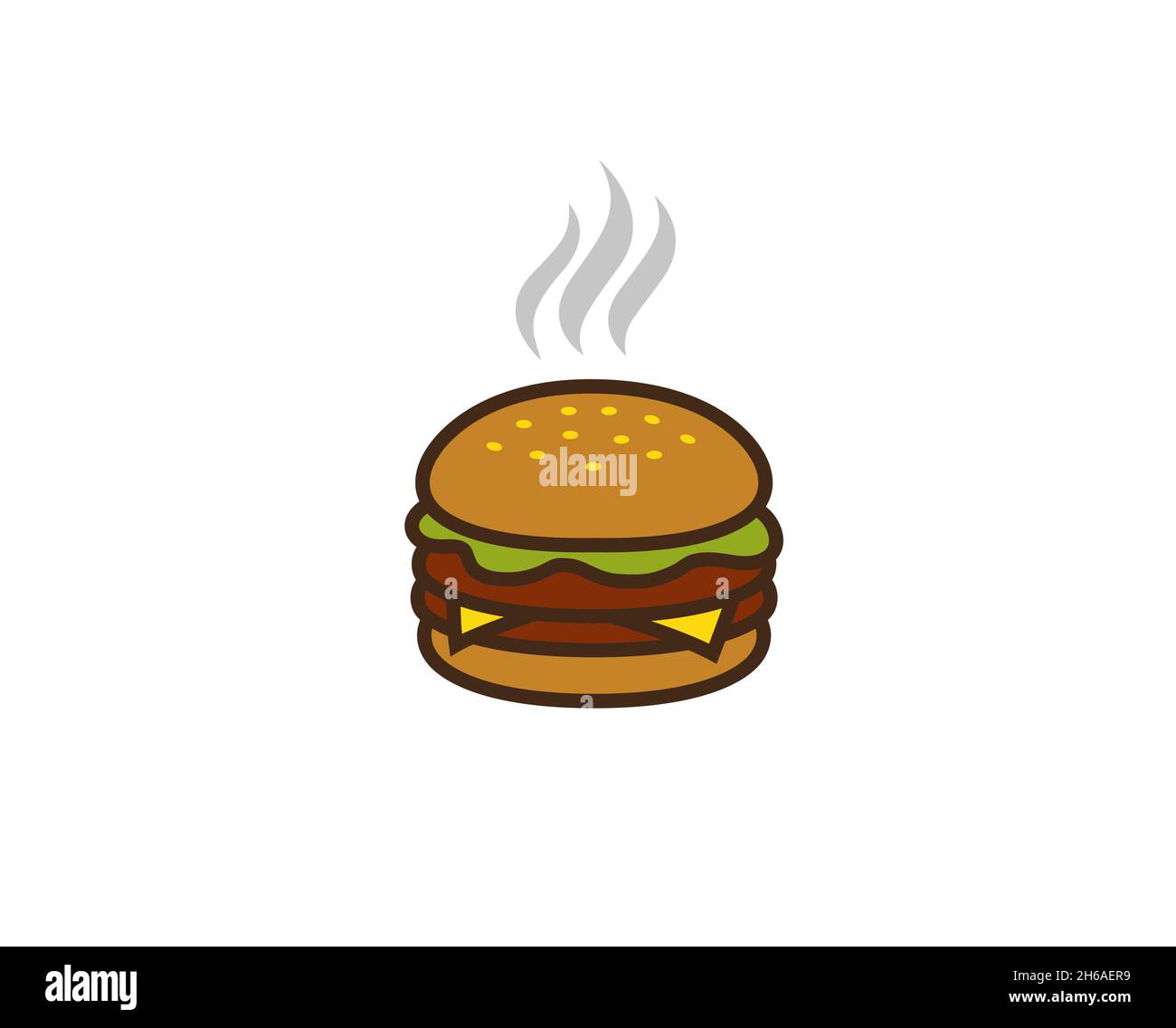 Creative Burger Logo Design Symbol Vector Illustration Stock Vector ...