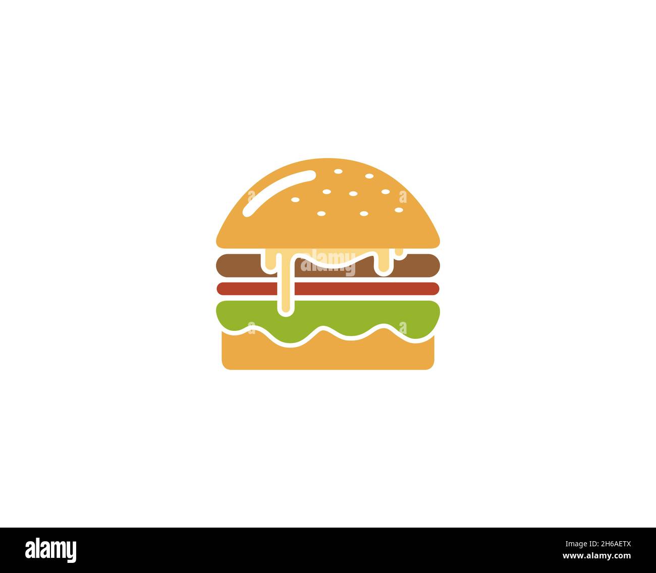 Creative Burger Logo Design Symbol Vector Illustration Stock Vector ...
