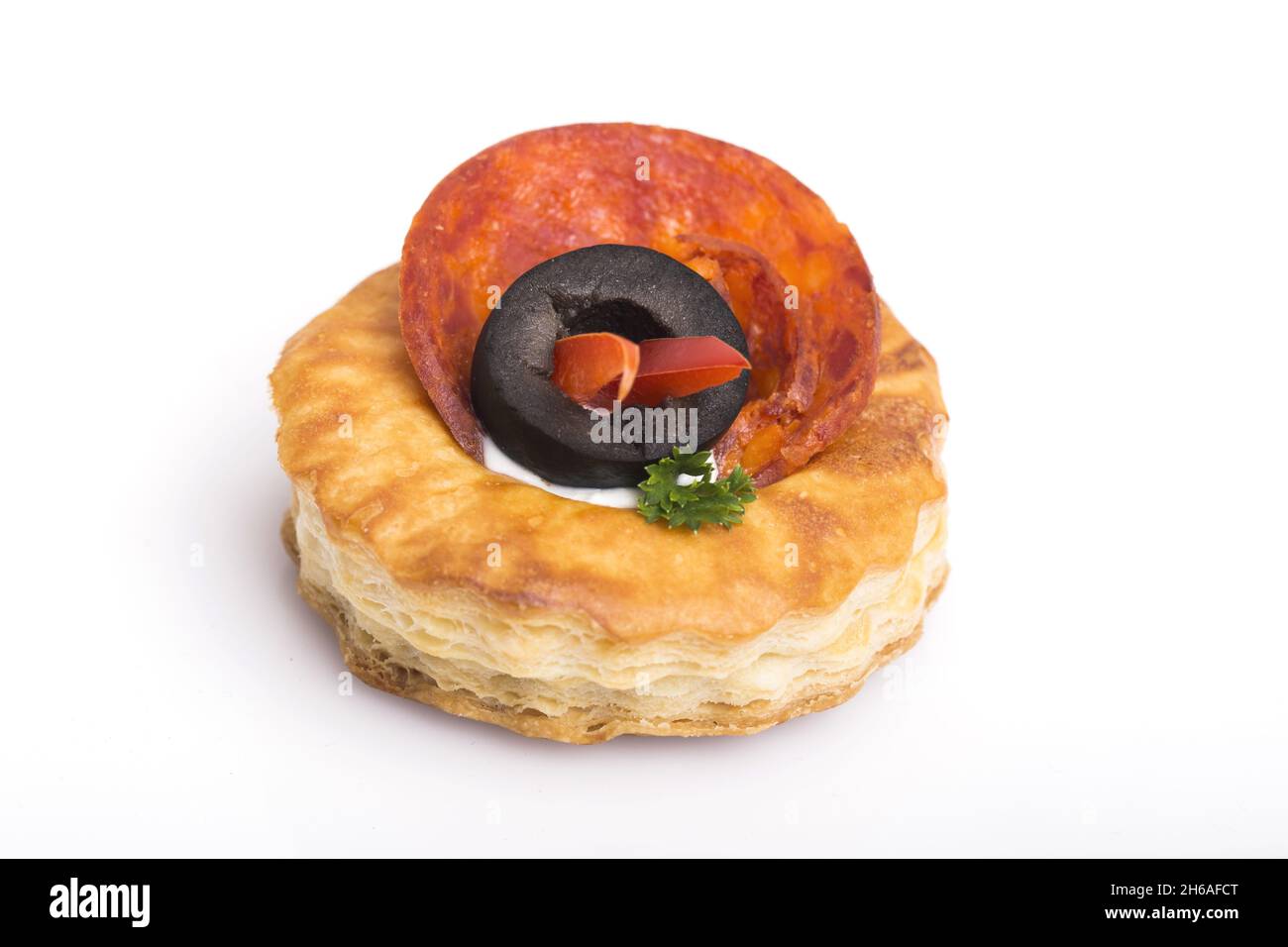 Delicious canapes with feta cheese, strawberries, black sesame, and ...