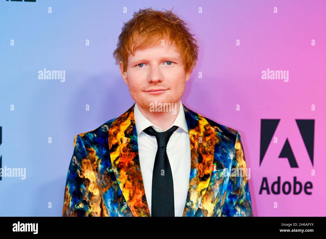Ed Sheeran attending the MTV EMAs 2021 at the Laszlo Papp Budapest ...