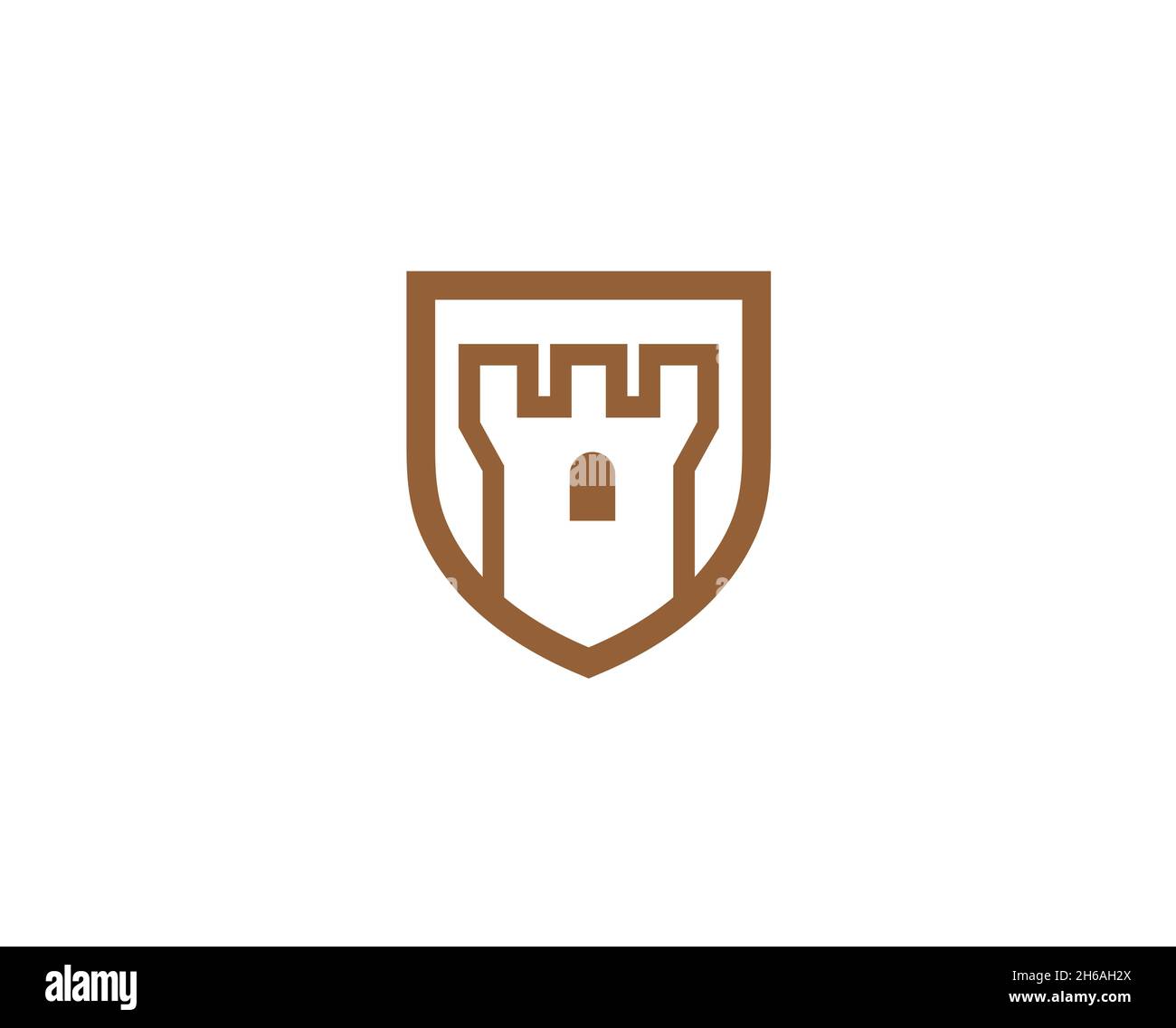 Creative Shield Castle Logo Design Vector Symbol Illustration Stock ...