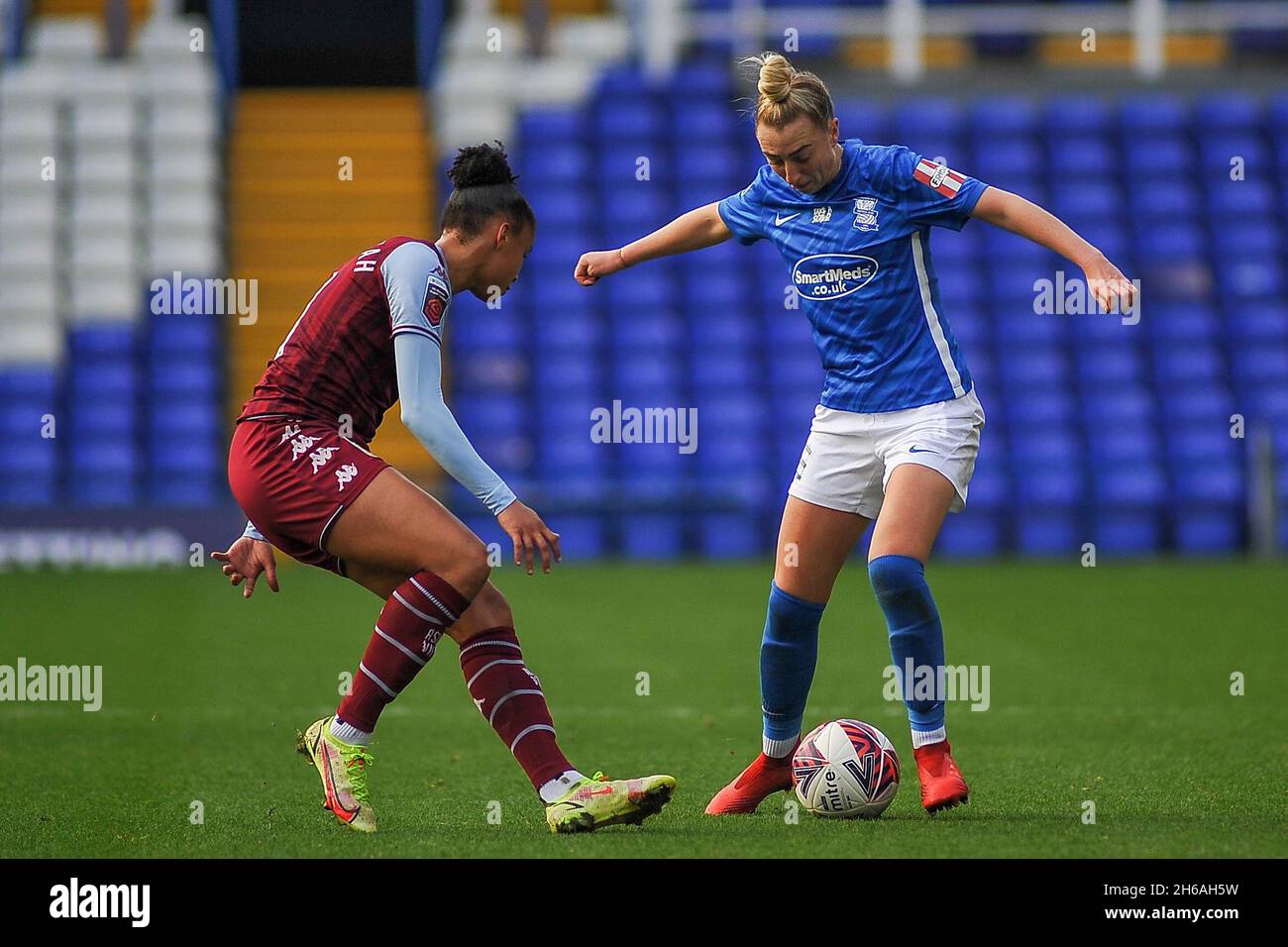 Jade Pennock (Birmingham City 11) on the ball During the Womens Super ...