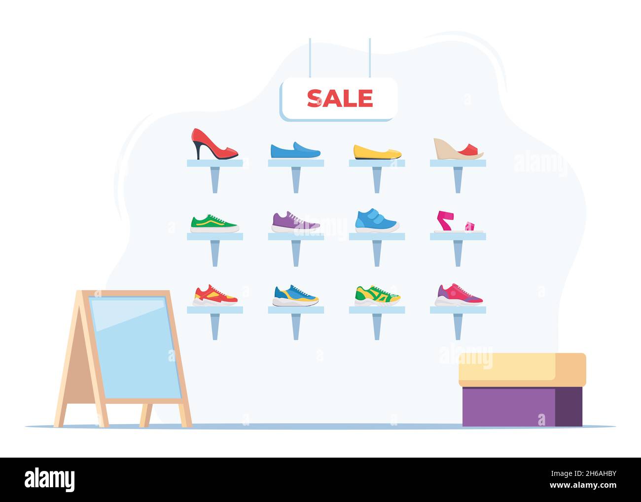 Clothes shop interior Cut Out Stock Images & Pictures - Alamy