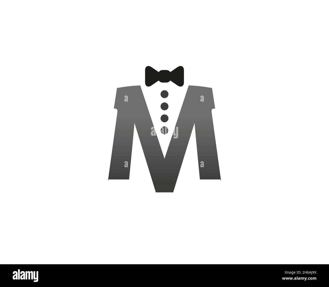 Creative Necktie M Letter Logo Design Vector Symbol Illustration Stock ...