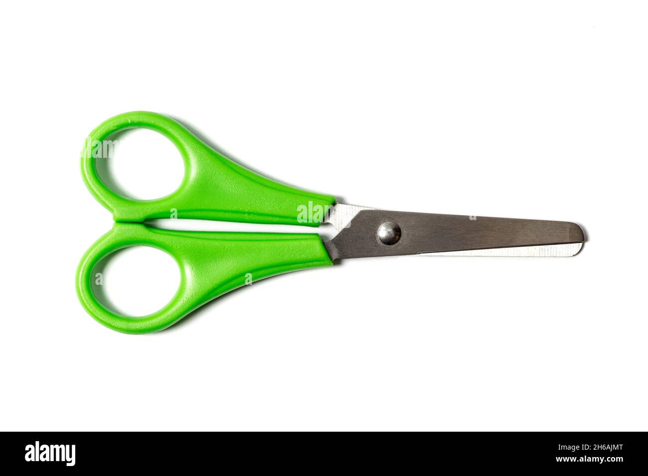 Green scissors isolated on white Stock Photo - Alamy