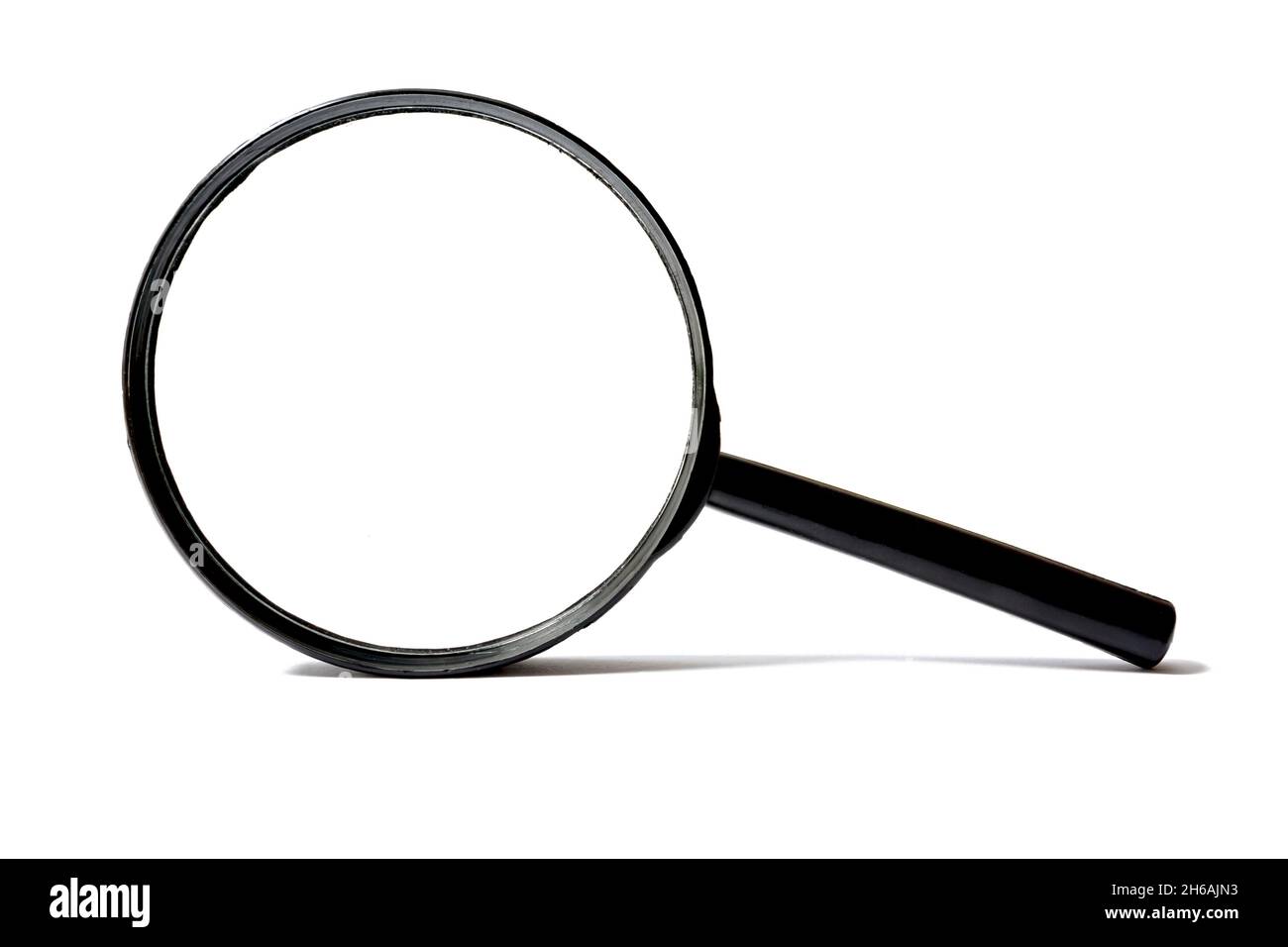 Magnifying glass isolated on white Stock Photo - Alamy