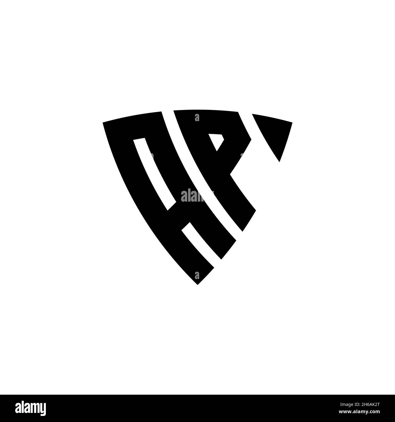 AP Monogram logo letter with triangle shield and circle shape style ...